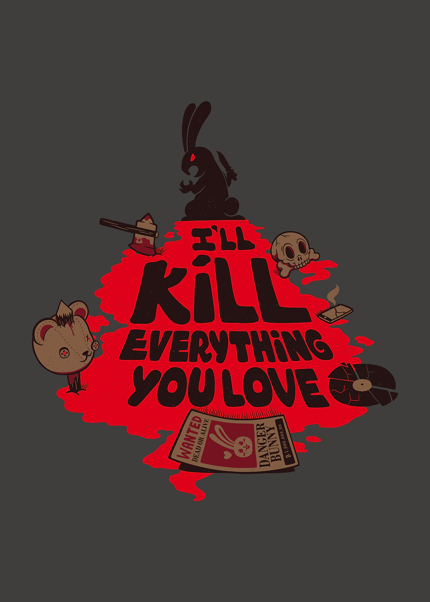 'Monday Rabbit' Poster, picture, metal print, paint by Tobias Fonseca ...
