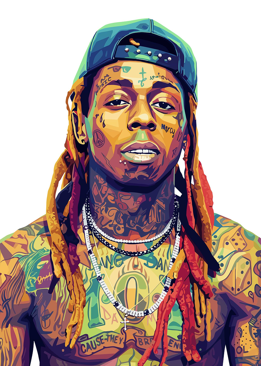 'Lil Wayne Pop Art Portrait' Poster, picture, metal print, paint by ...