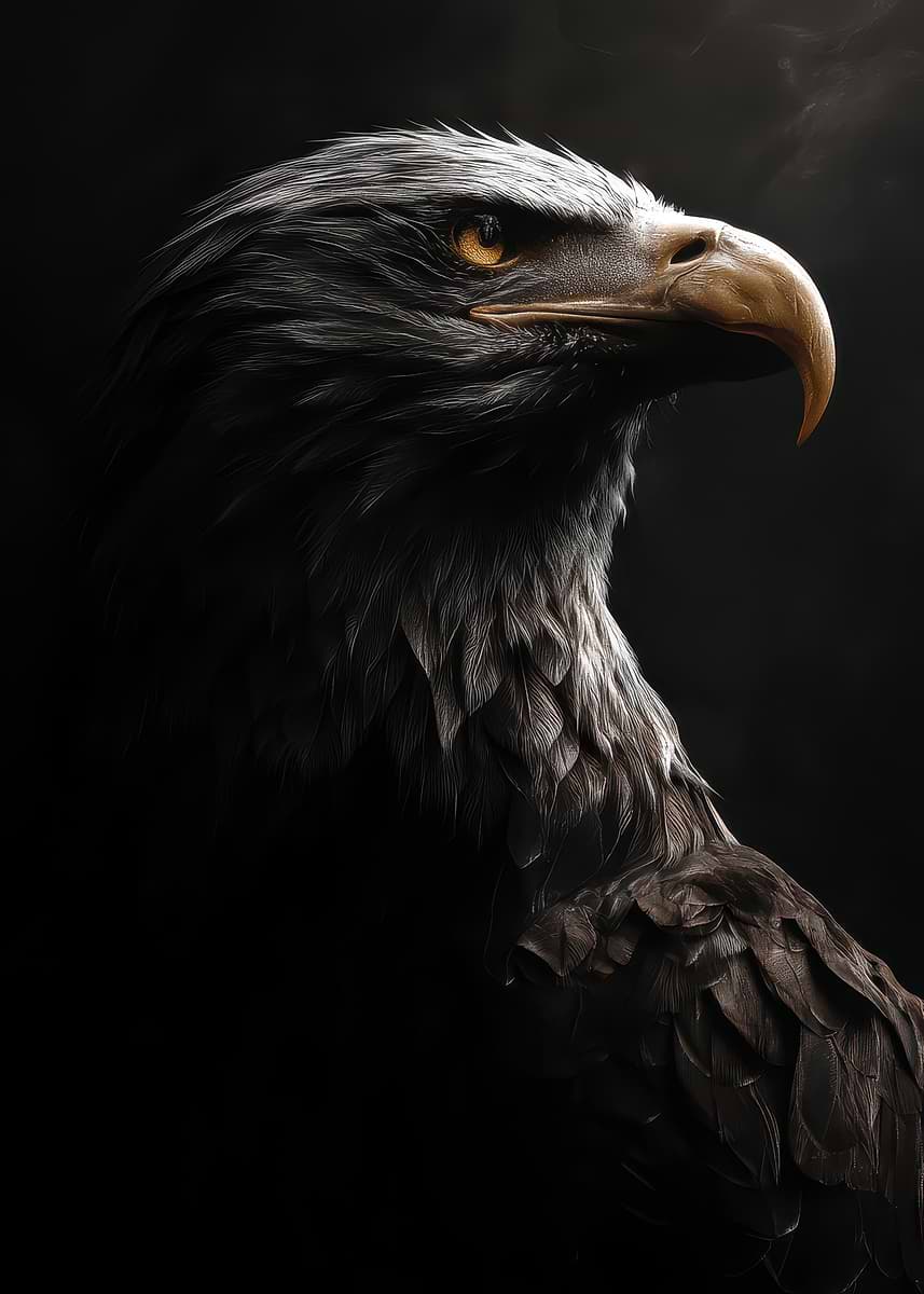 'Majestic Eagle Portrait' Poster, picture, metal print, paint by Kimora ...