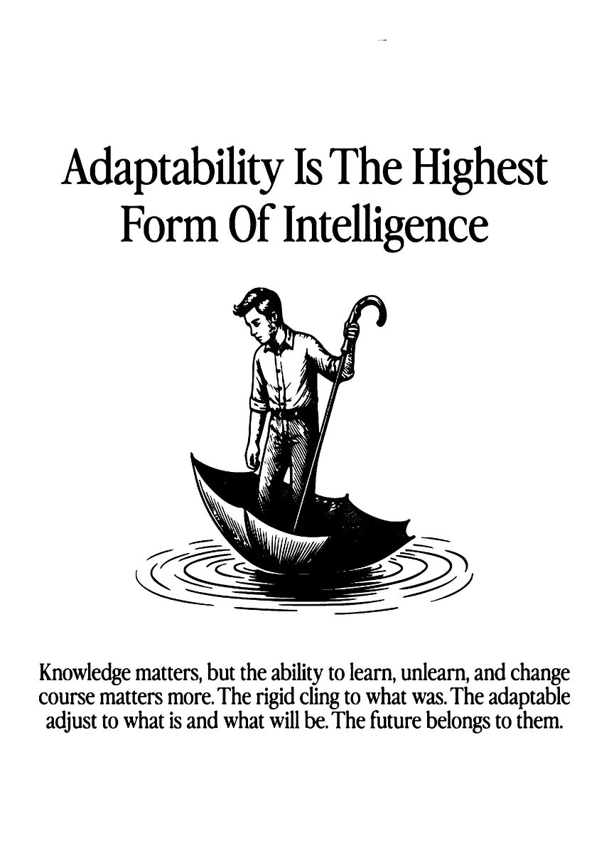 'Adaptability is the highest form of intelligence' Poster, picture ...