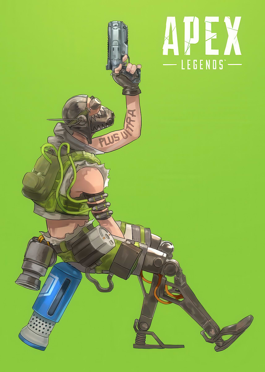'Apex Legends Octane with Gun' Poster, picture, metal print, paint by ...