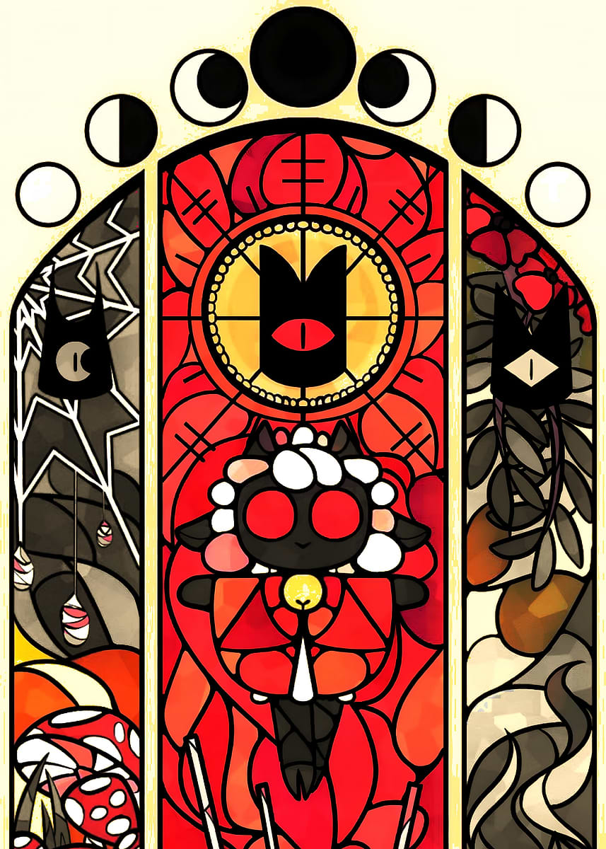 'Cult of the Lamb Stained Glass Art' Poster, picture, metal print ...