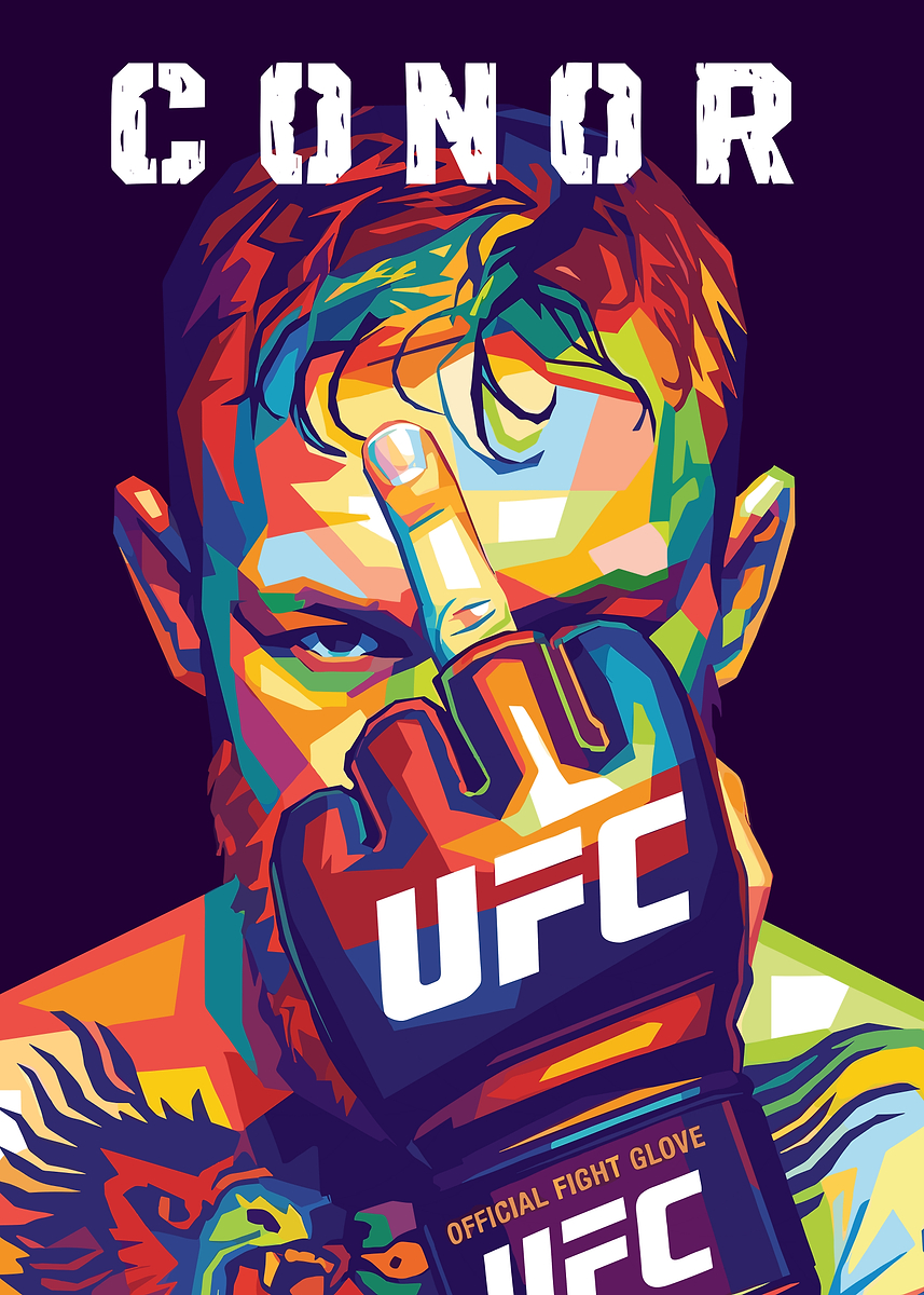 'Conor McGregor UFC Pop Art' Poster, picture, metal print, paint by Mus ...