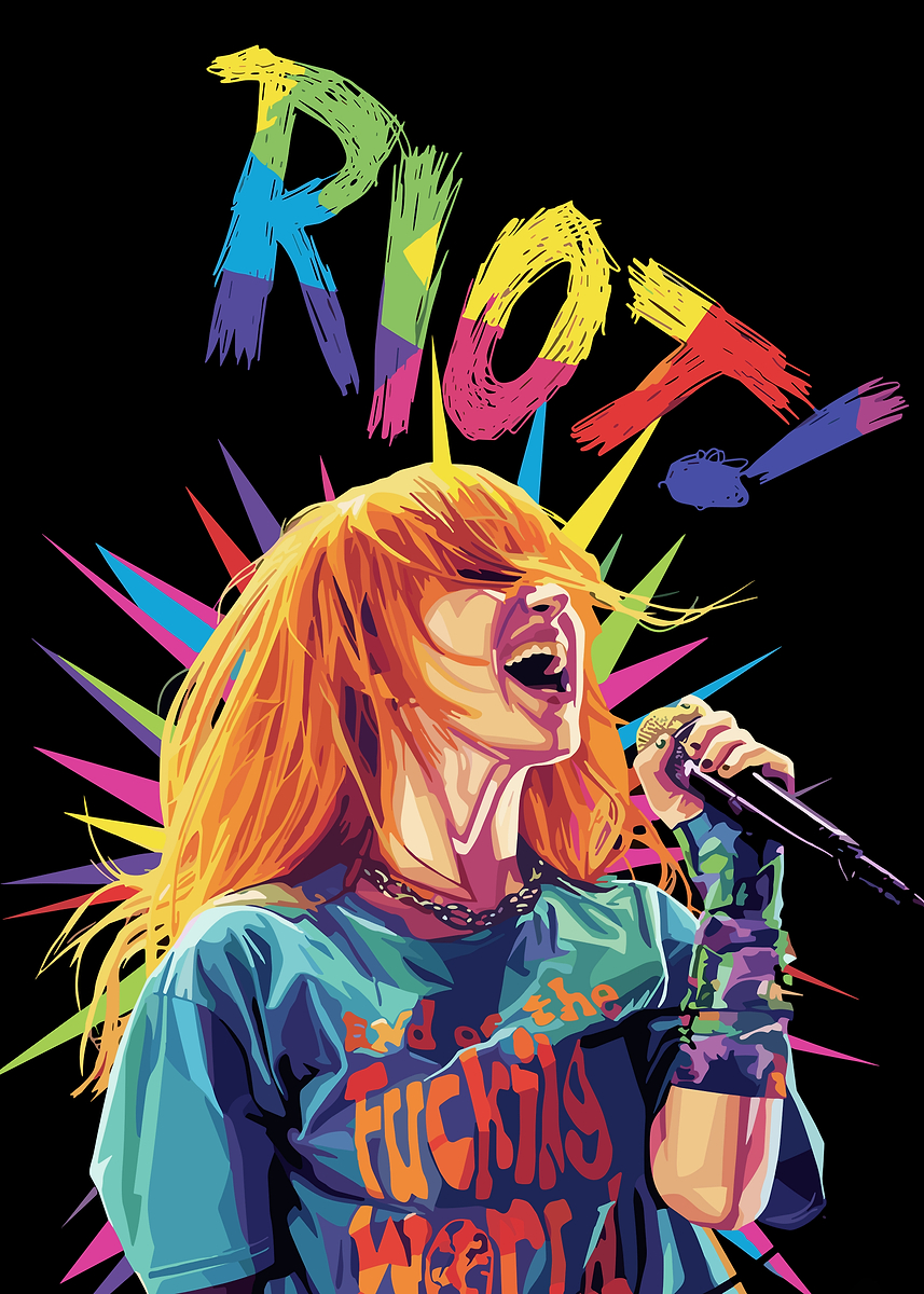 'Paramore Riot! Singer Hayley Williams' Poster, picture, metal print ...