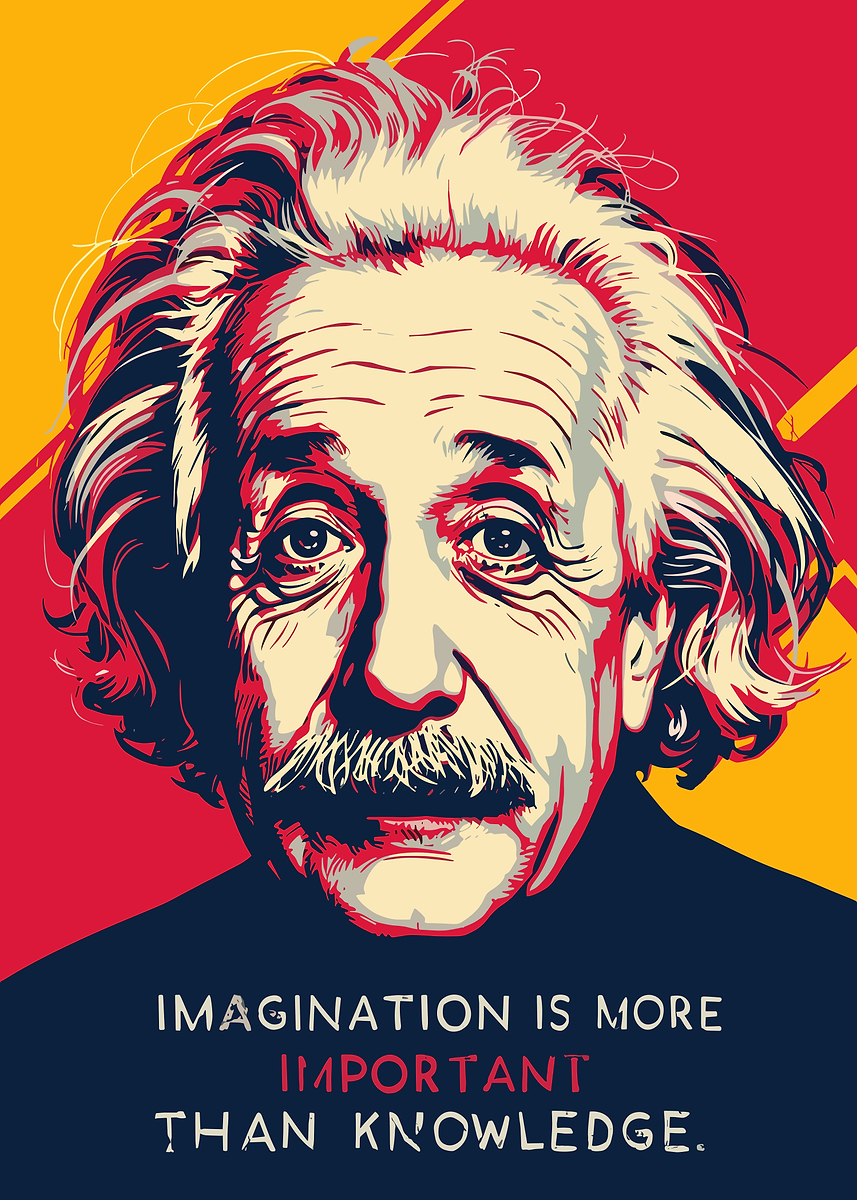 'Albert Einstein Quote Poster' Poster, picture, metal print, paint by ...