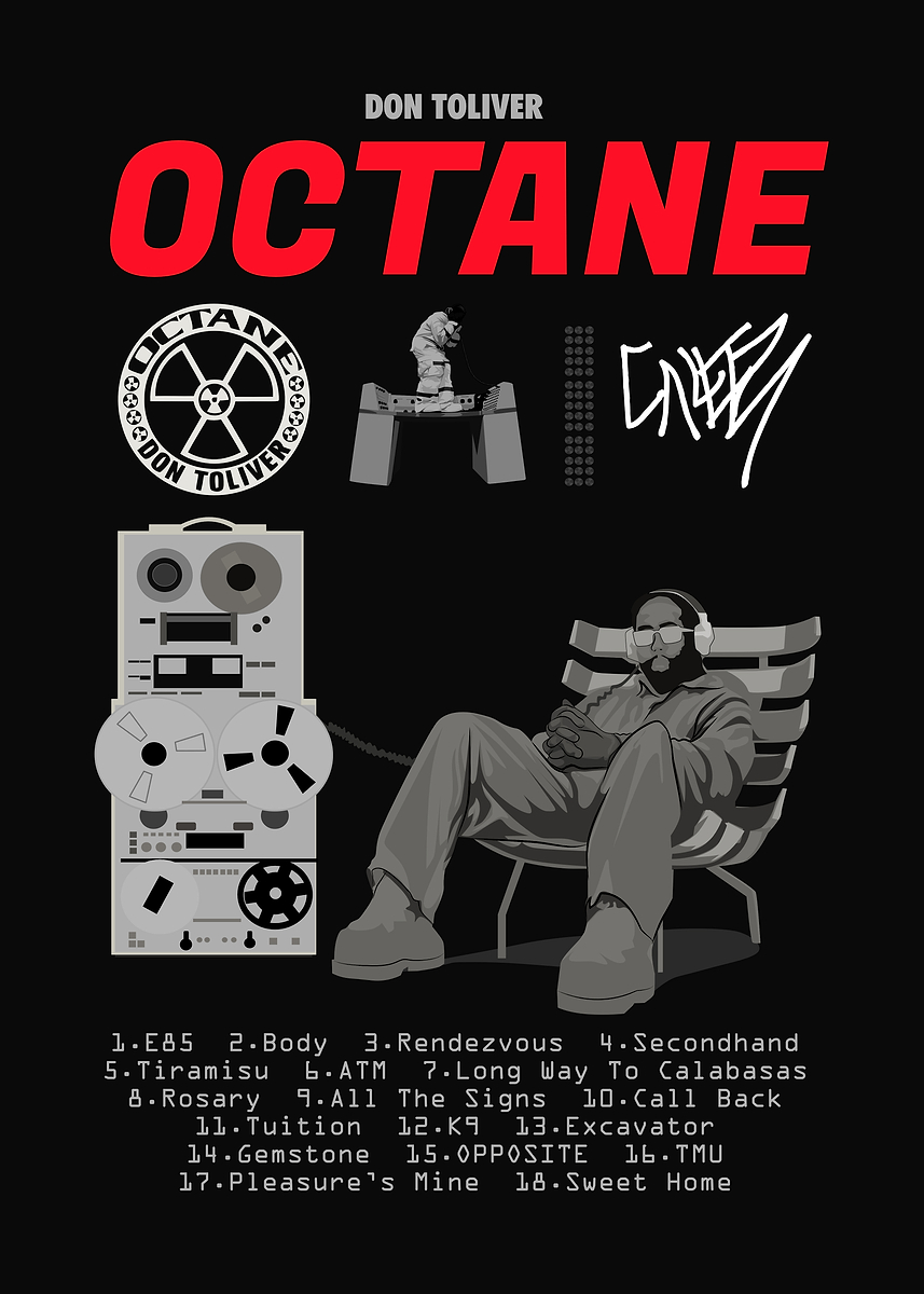 'Don Toliver Octane Album Art' Poster, picture, metal print, paint by ...