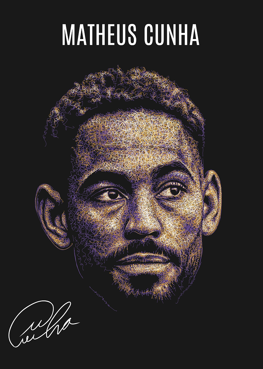 'Matheus Cunha Portrait' Poster, picture, metal print, paint by Muh ...