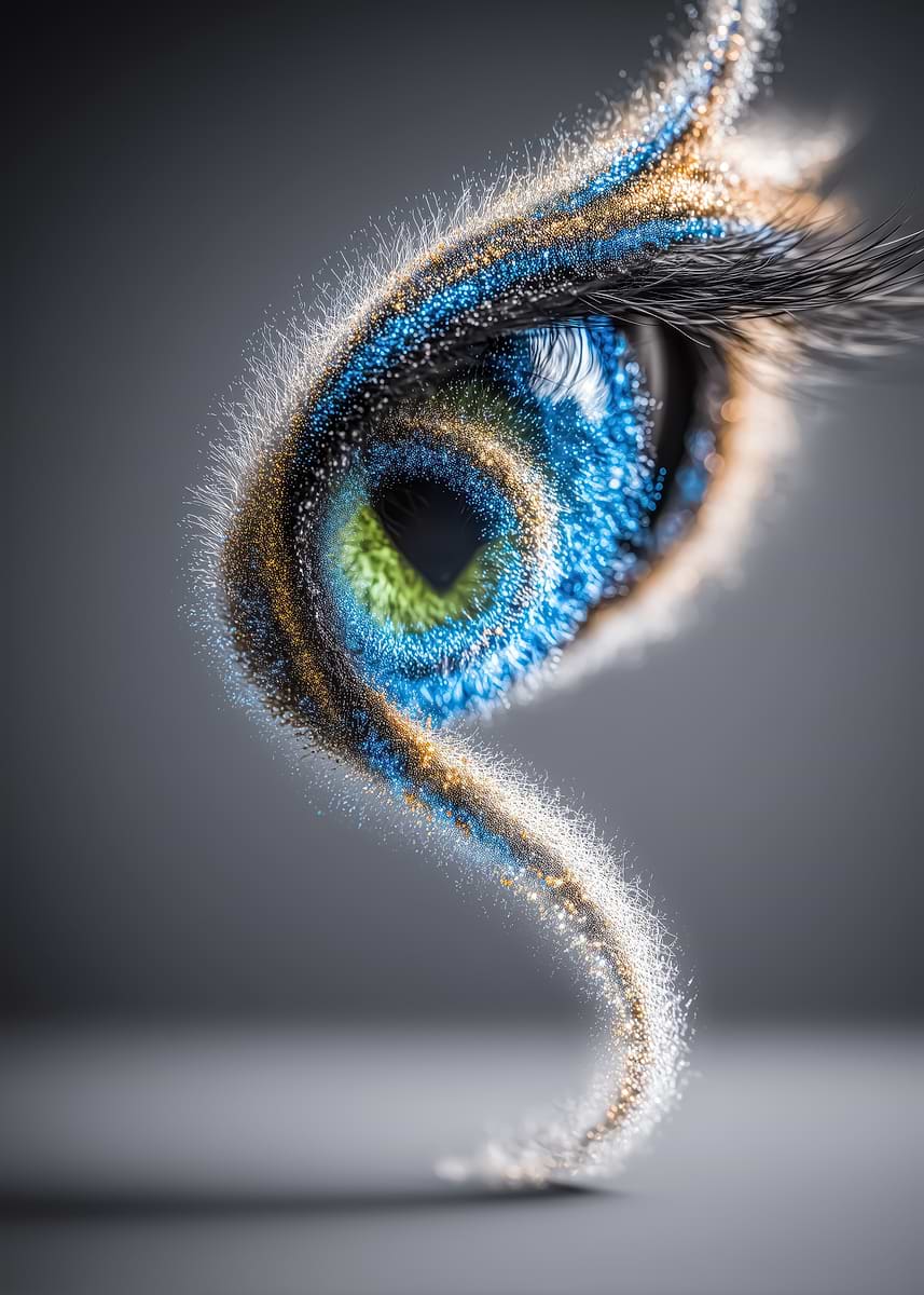 'Abstract Peacock Eye Swirl' Poster, picture, metal print, paint by ...