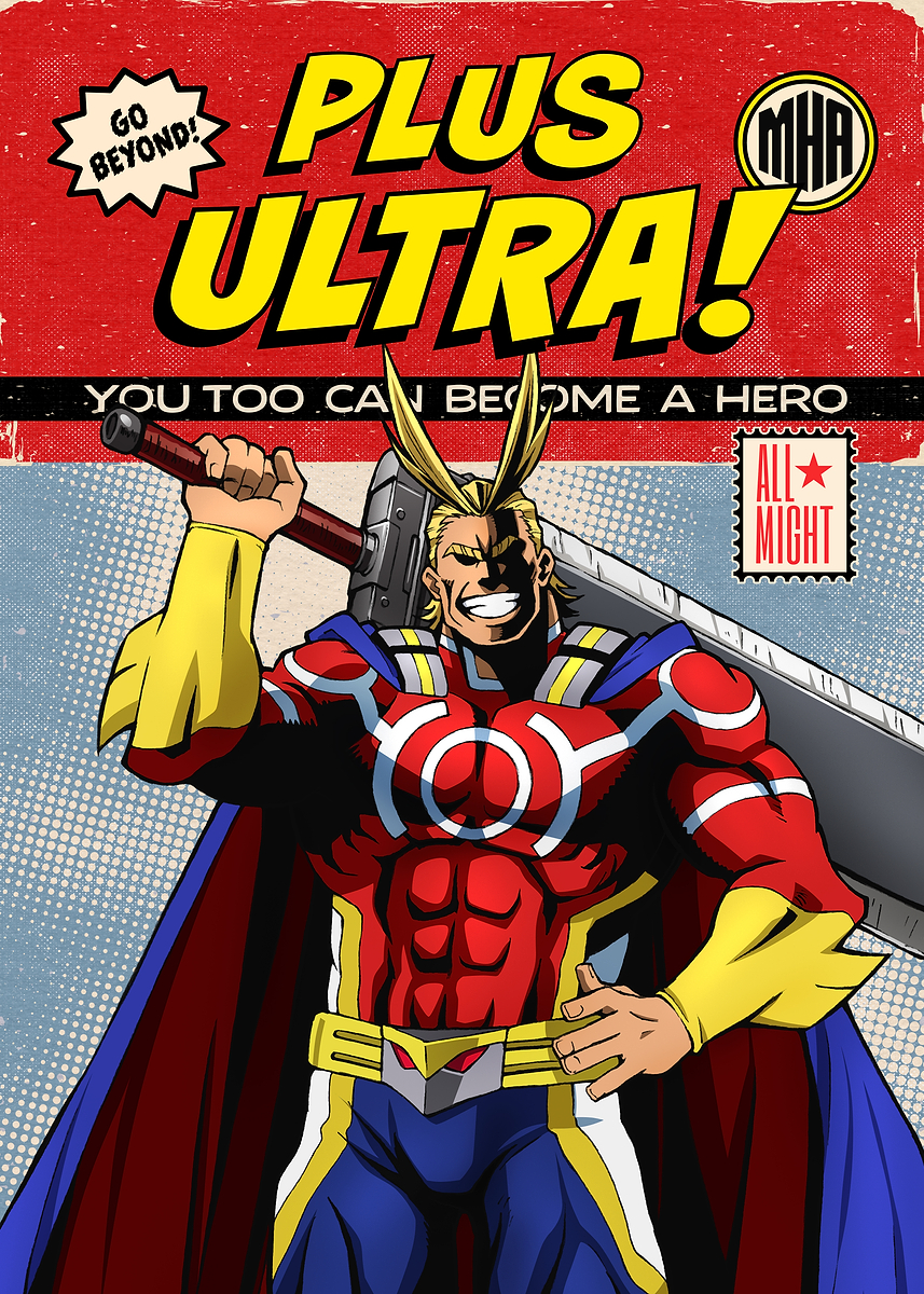 'Plus Ultra All Might Symbol of Hope' Poster, picture, metal print ...