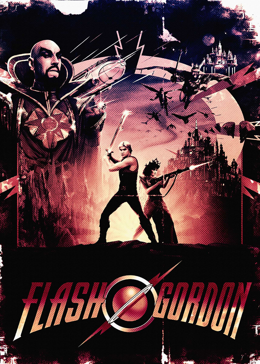 'Flash Gordon Movie Poster' Poster, picture, metal print, paint by dead ...