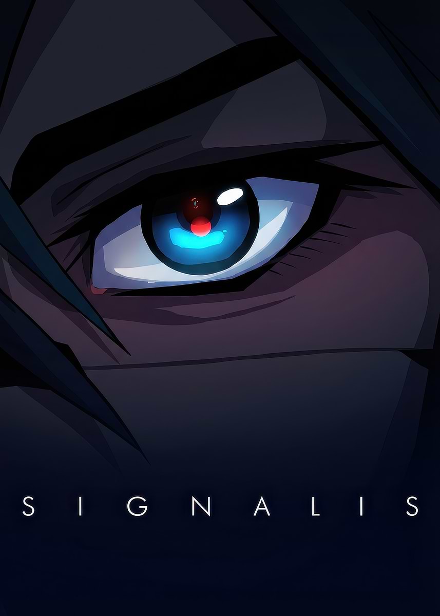 'Signalis Game Eye and Title' Poster, picture, metal print, paint by ...