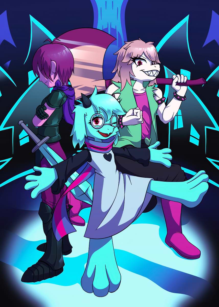 'Deltarune Characters in Dynamic Poses' Poster, picture, metal print ...