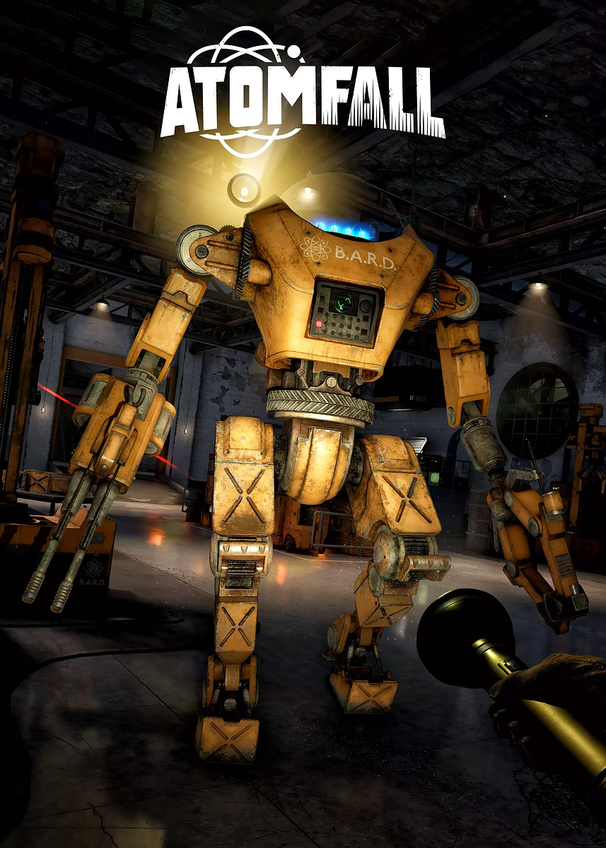 'Atomfall Robot in a Workshop' Poster, picture, metal print, paint by ...