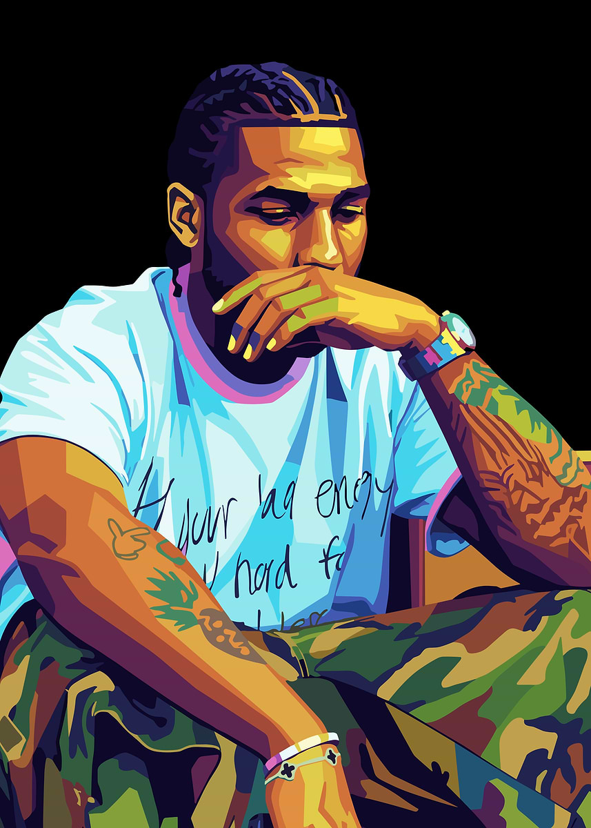 'Reezy Potrait' Poster, picture, metal print, paint by Flayy Kay | Displate
