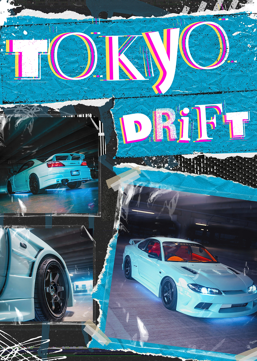 'Tokyo Drift Poster: S15 Punk Revival' Poster, picture, metal print ...