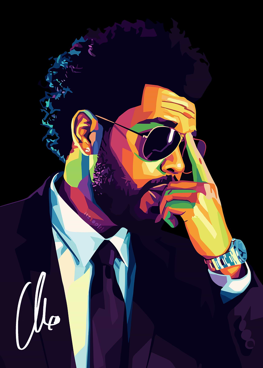 'The Weeknd Pop Art Portrait' Poster, picture, metal print, paint by ...