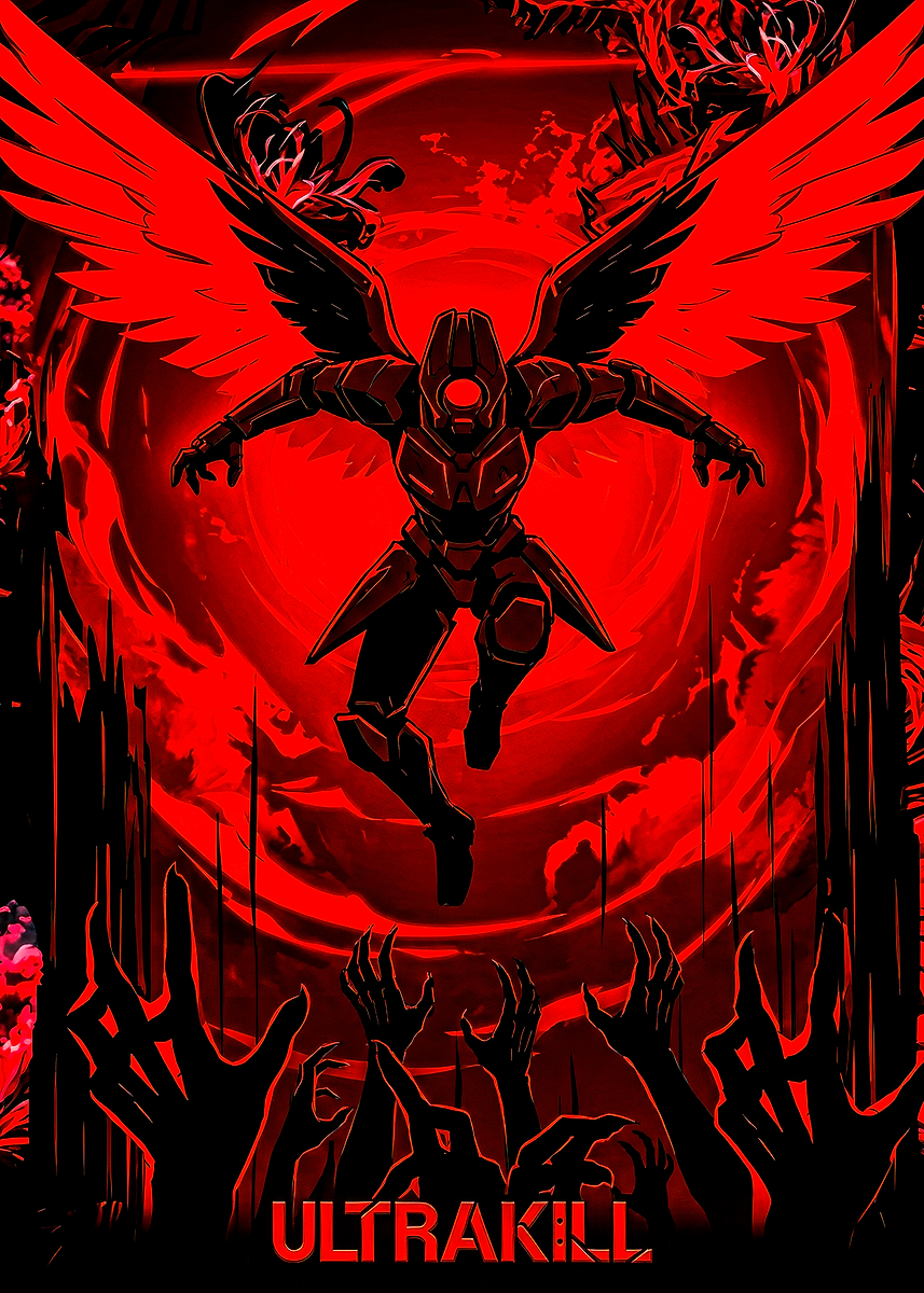 'Ultrakill Angelic Figure' Poster, picture, metal print, paint by ...