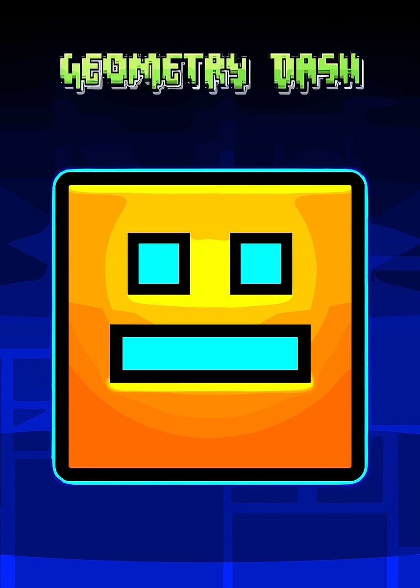 'Geometry Dash Game Icon' Poster, picture, metal print, paint by the ...