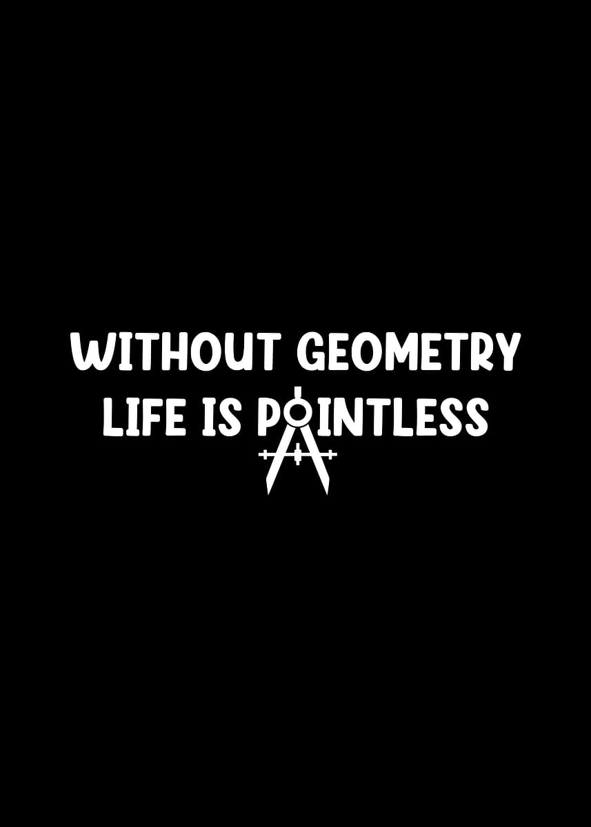 'Geometry Life is Pointless Funny Math Teacher' Poster, picture, metal ...