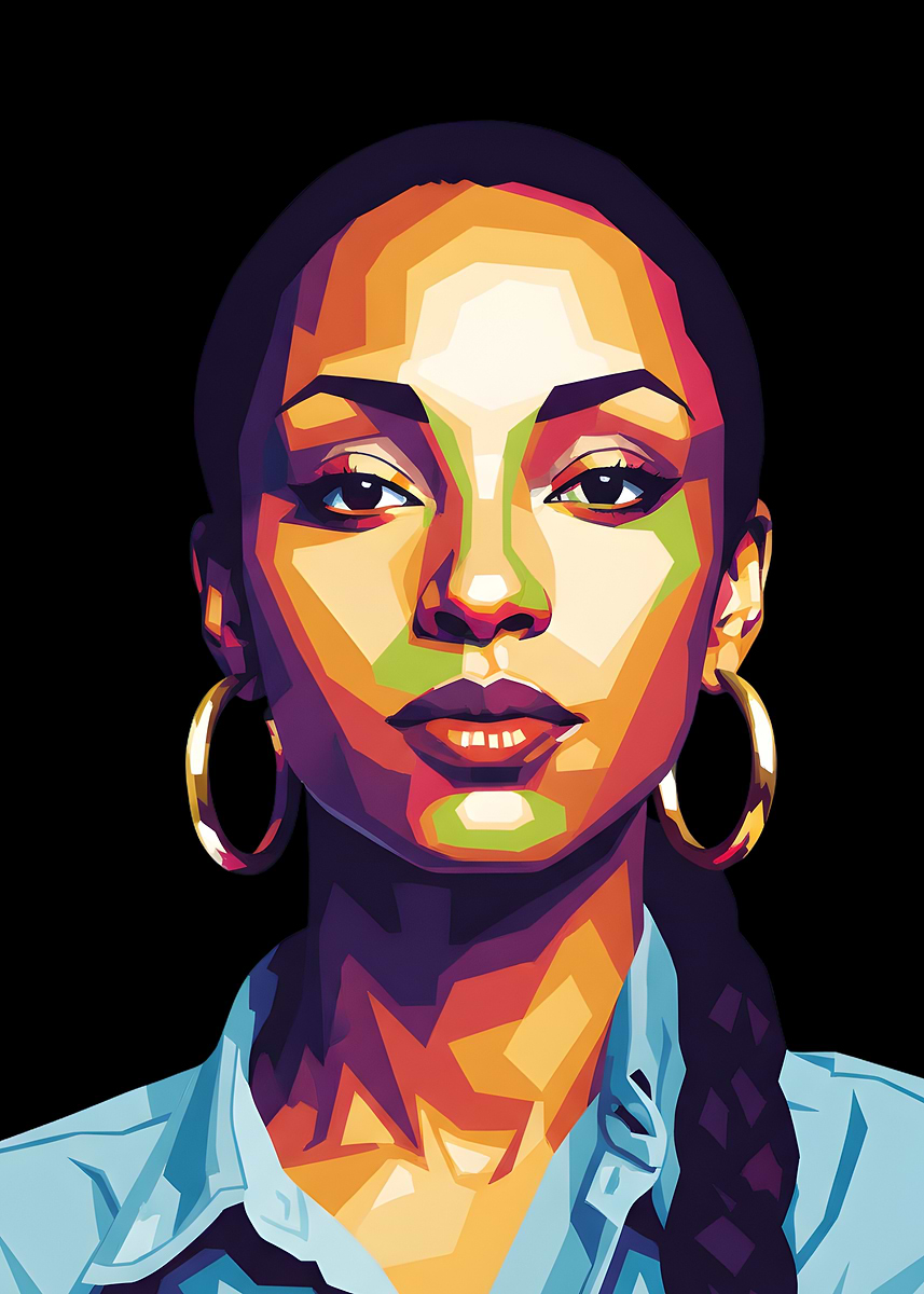 'Pop Art Portrait of Sade' Poster, picture, metal print, paint by ...