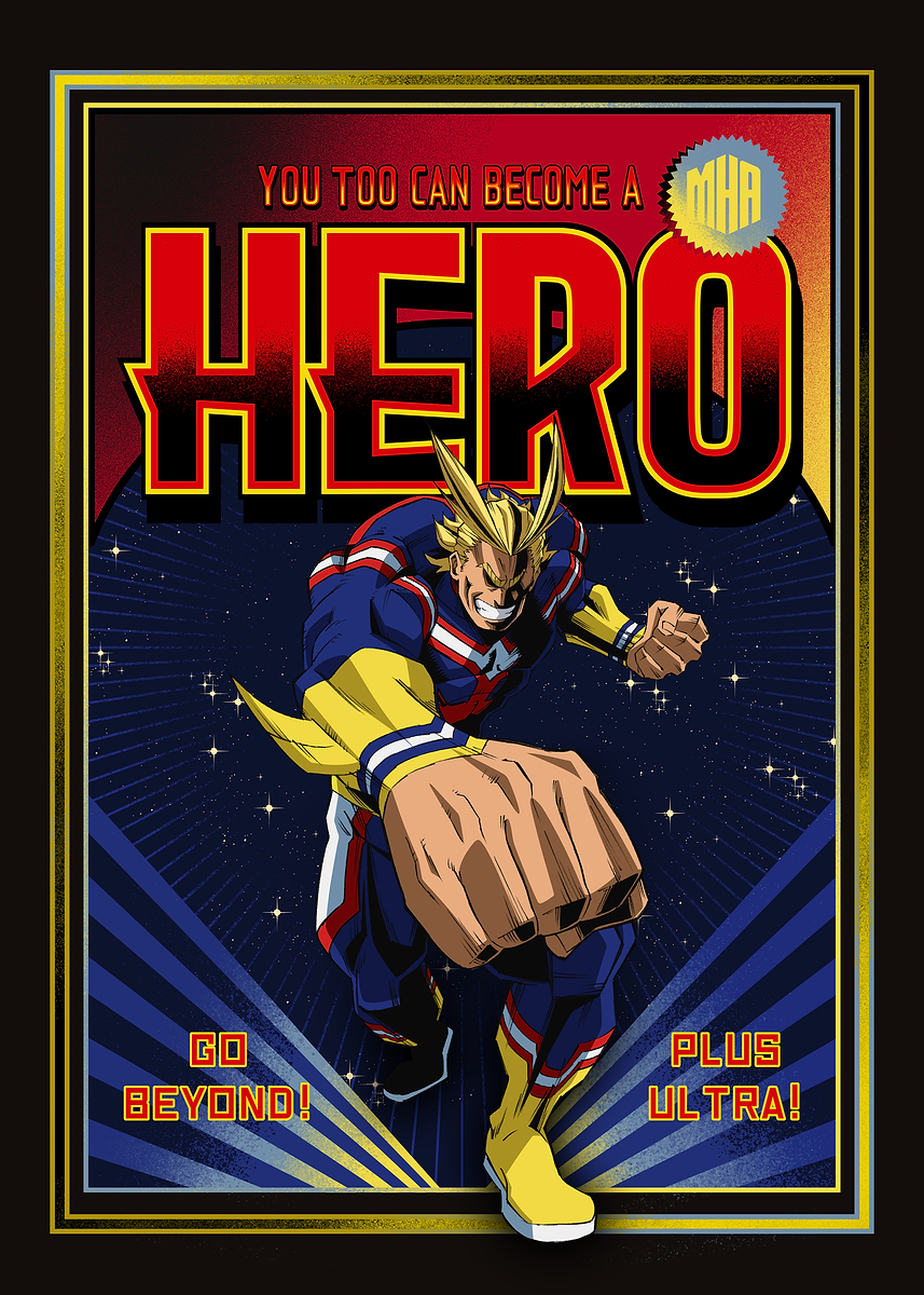 'My Hero Academia: All Might Symbol of Peace' Poster, picture, metal ...
