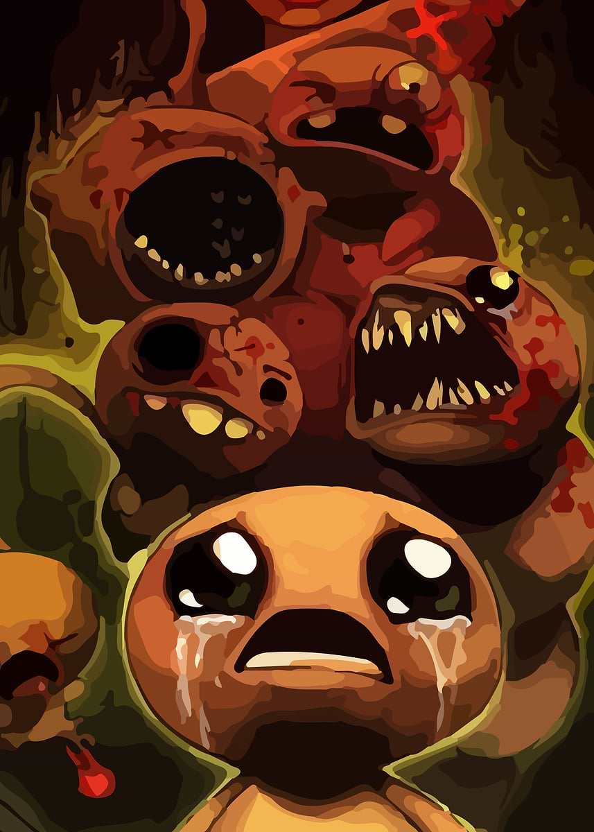 'The Binding of Isaac Characters' Poster, picture, metal print, paint ...