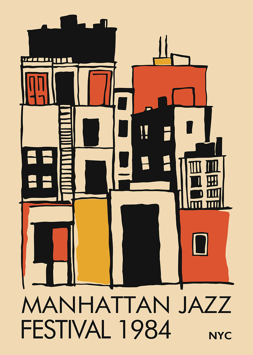 'Manhattan Jazz Festival 1984 Poster' Poster, picture, metal print ...