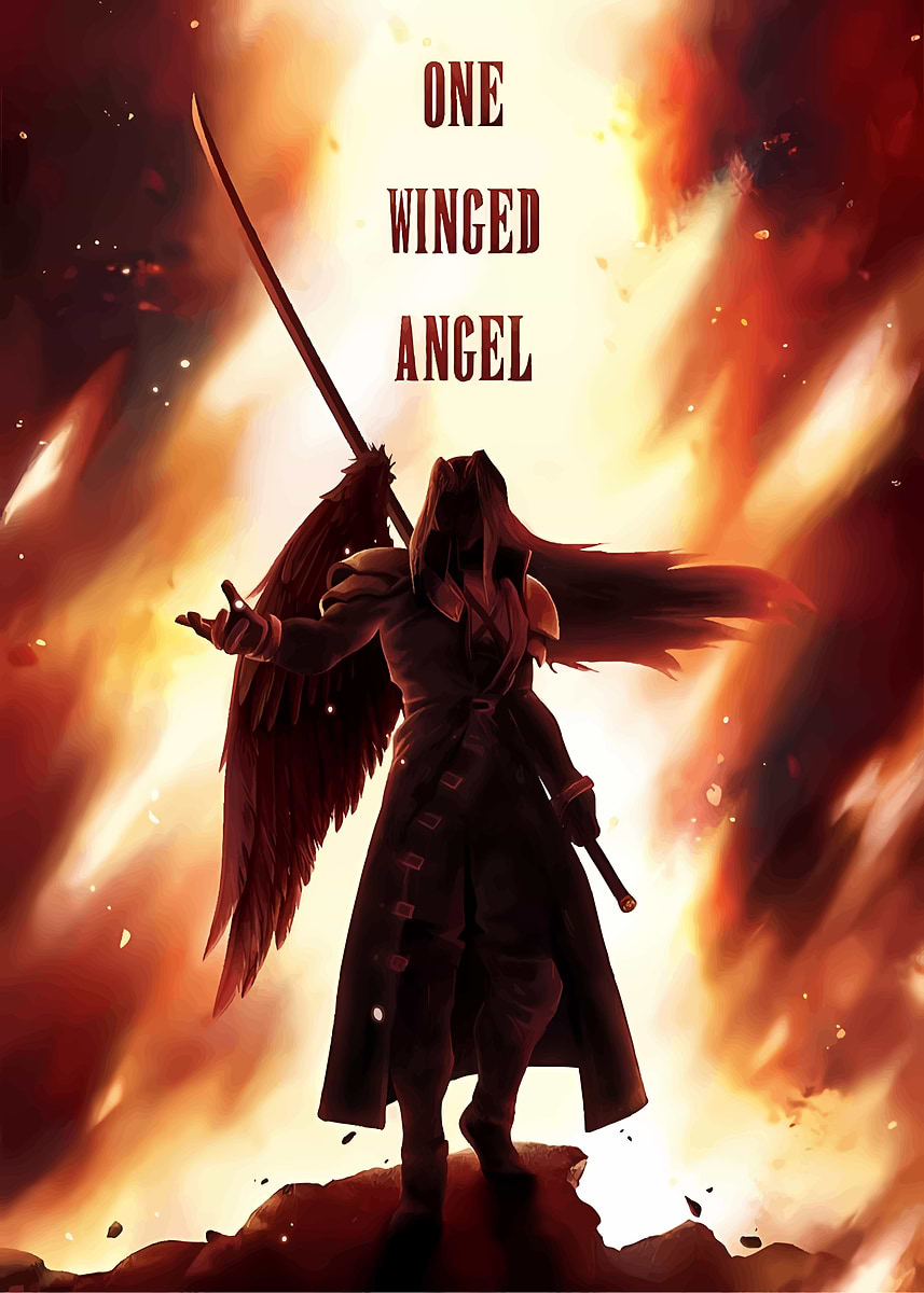 'One Winged Angel Sephiroth' Poster, picture, metal print, paint by ...