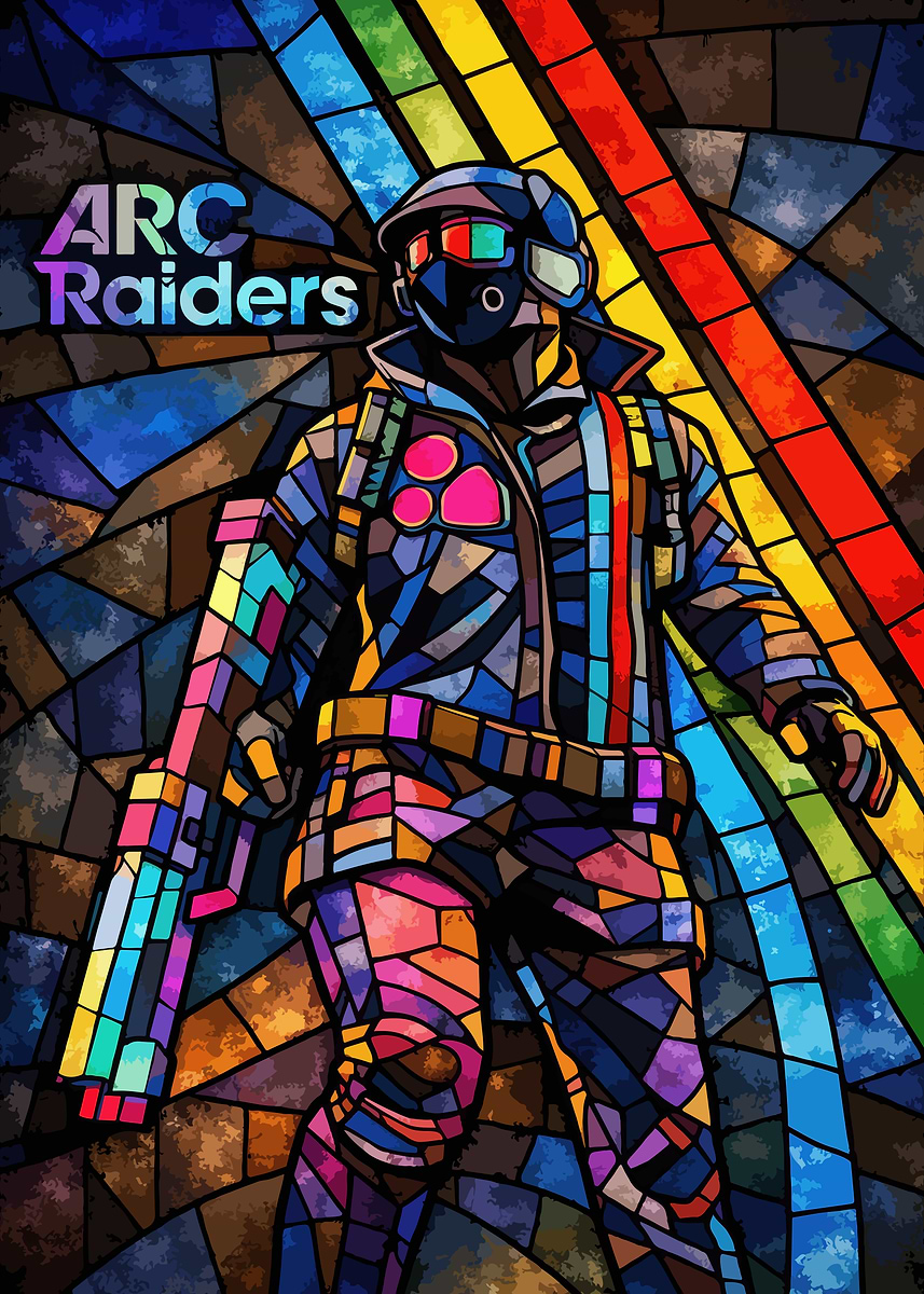 'ARC Raiders Stained Glass Art' Poster, picture, metal print, paint by ...