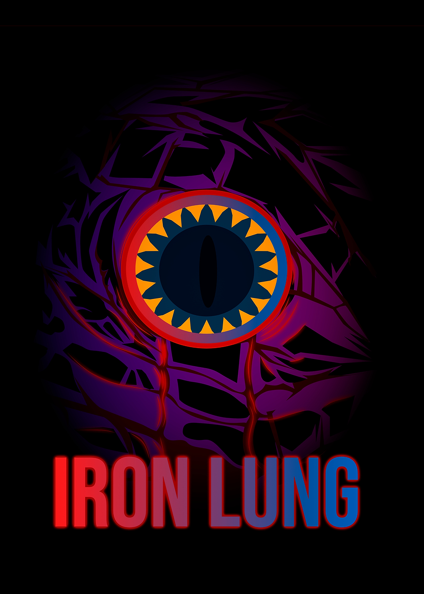 'Iron Lung Eye Monster Text Art' Poster, picture, metal print, paint by ...
