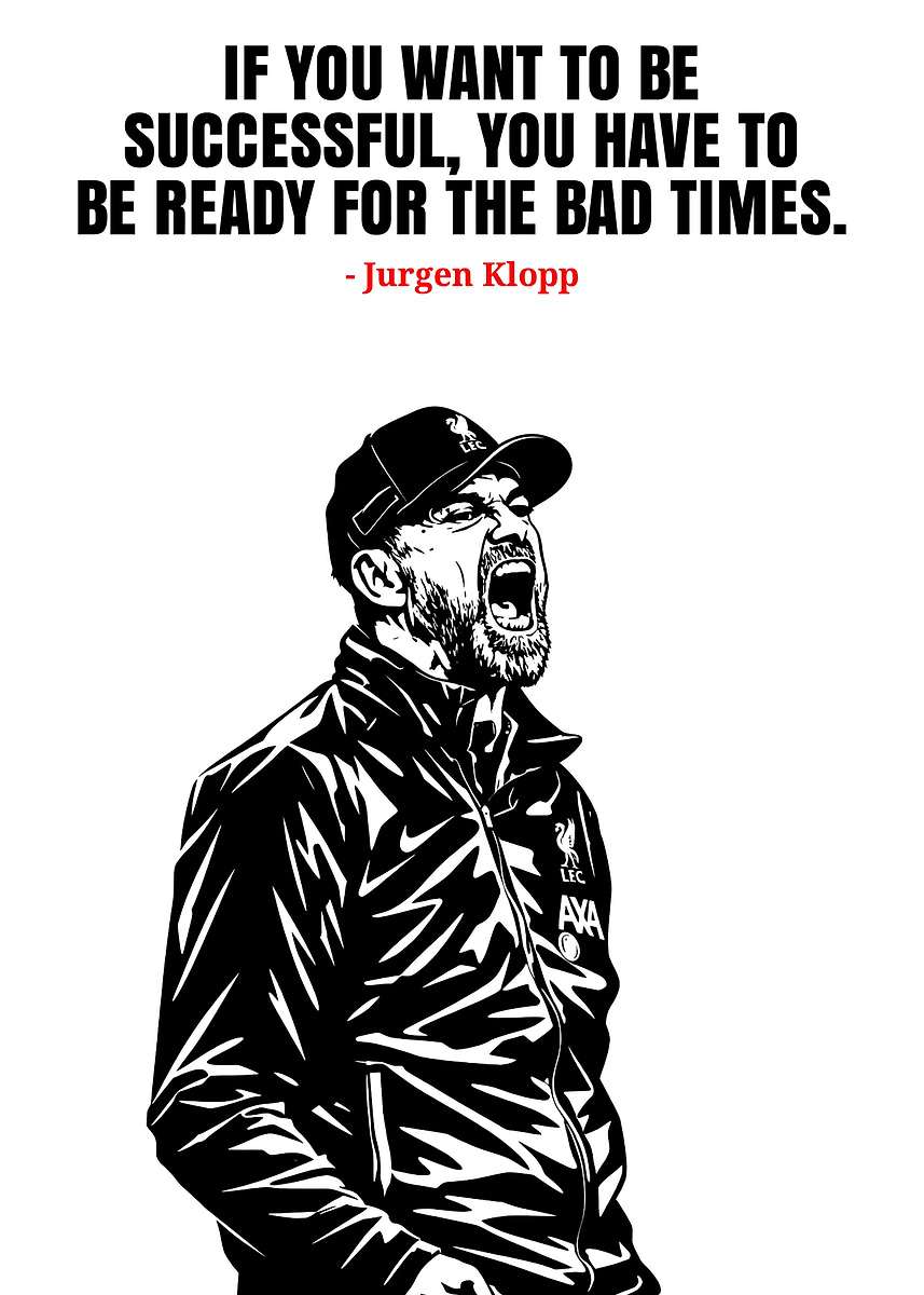 'Jurgen Klopp Motivational Quote' Poster, picture, metal print, paint ...
