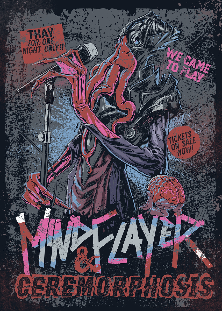 'Mind Flayer & Ceremorphosis' Poster, picture, metal print, paint by ...