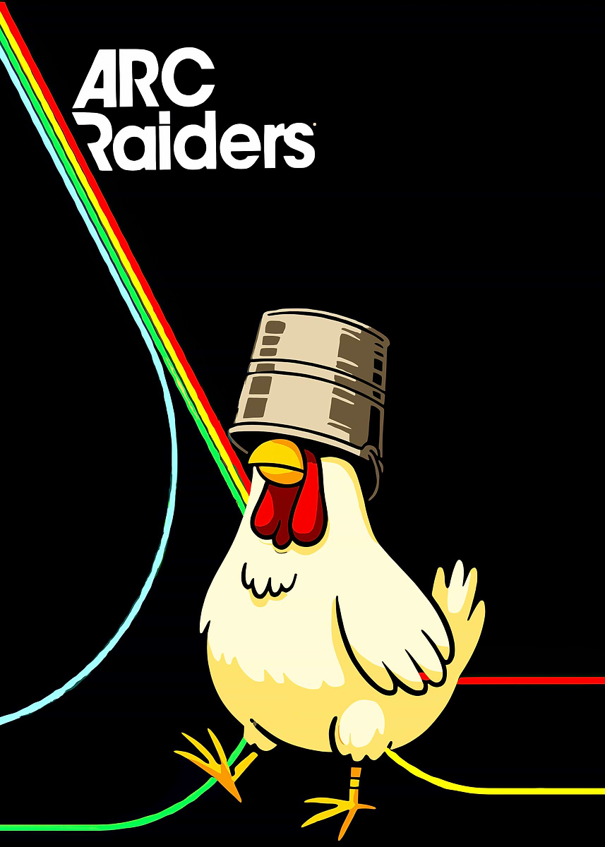 'ARC Raiders Chicken with Bucket Hat' Poster, picture, metal print ...