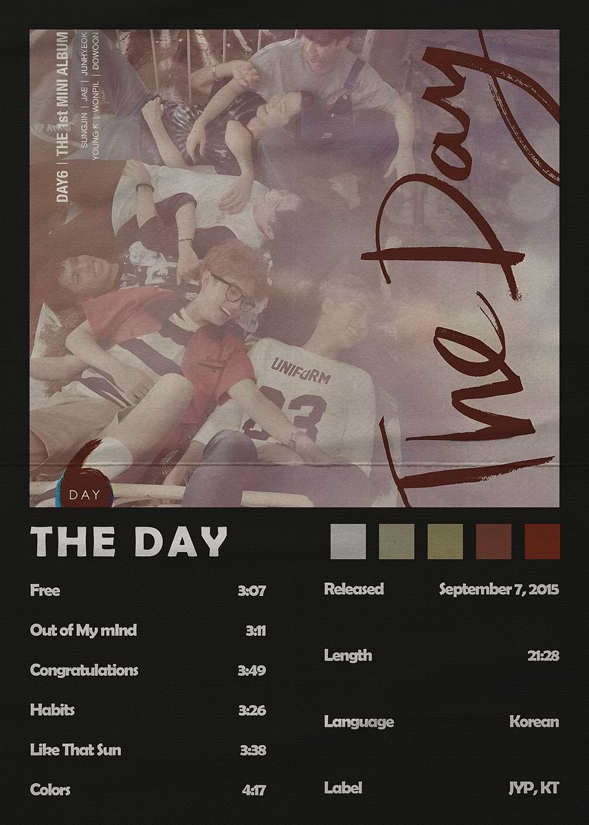 'DAY6 The Day Album Poster' Poster, picture, metal print, paint by ...