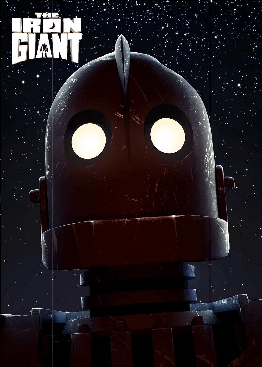 'The Iron Giant Close-Up' Poster, picture, metal print, paint by ...
