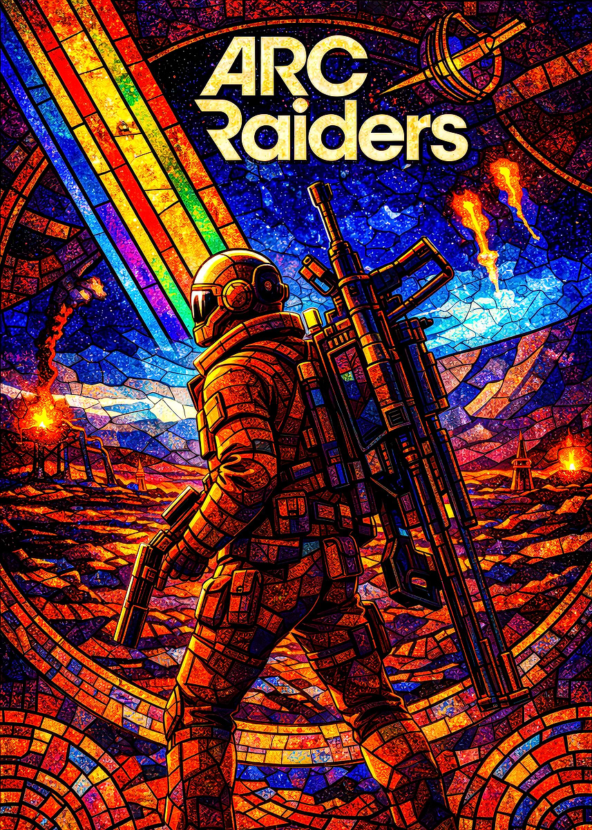 'ARC Raiders Stained Glass Poster' Poster, picture, metal print, paint ...