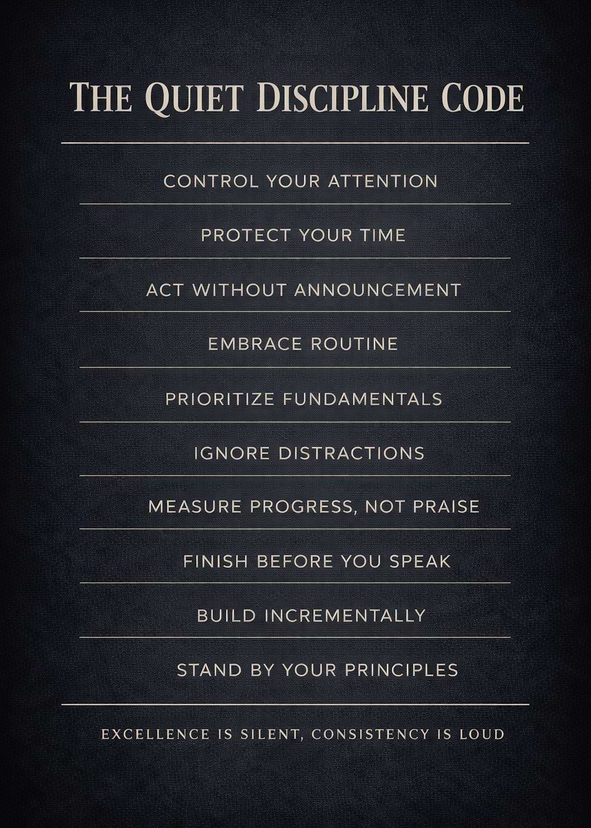 'The Quiet Discipline Code Poster' Poster, picture, metal print, paint ...