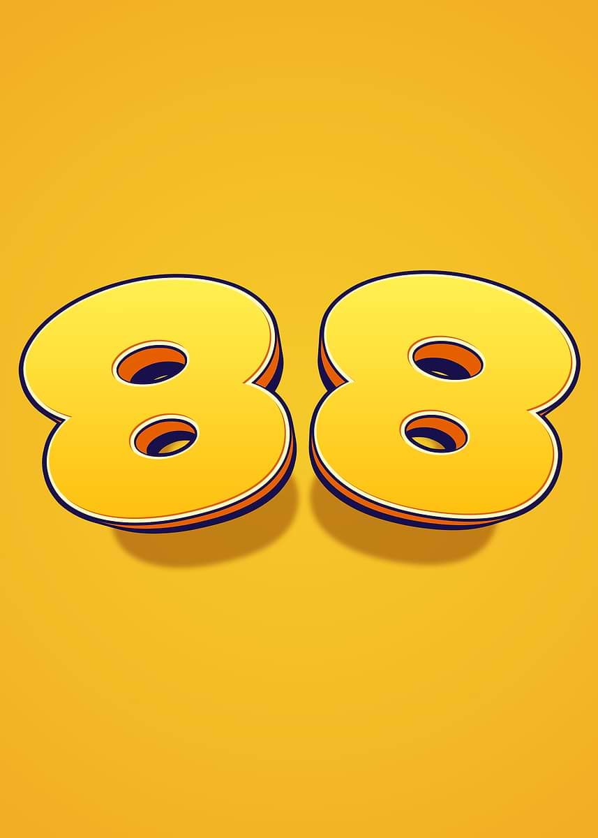 'Number 88 ' Poster, picture, metal print, paint by Ran Zty | Displate