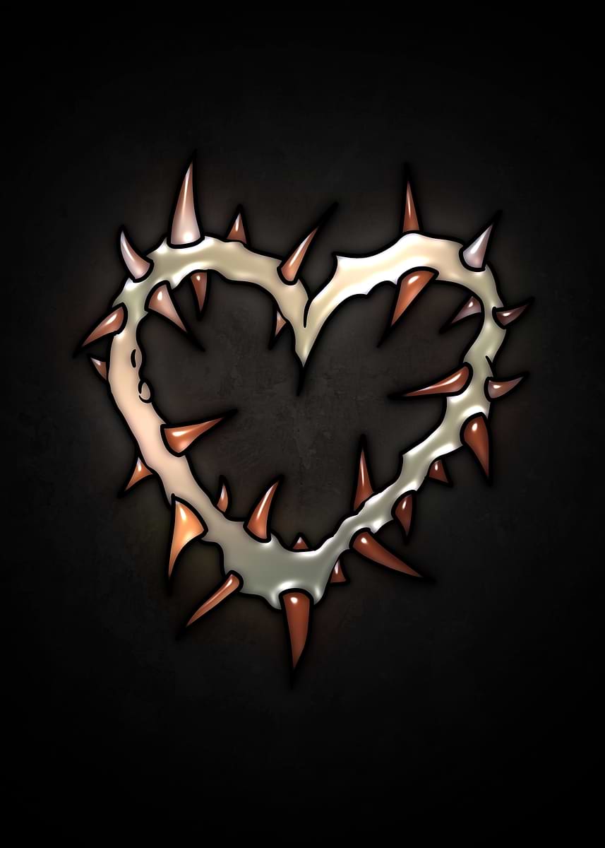 'Heart of Thorns Symbol' Poster, picture, metal print, paint by ...