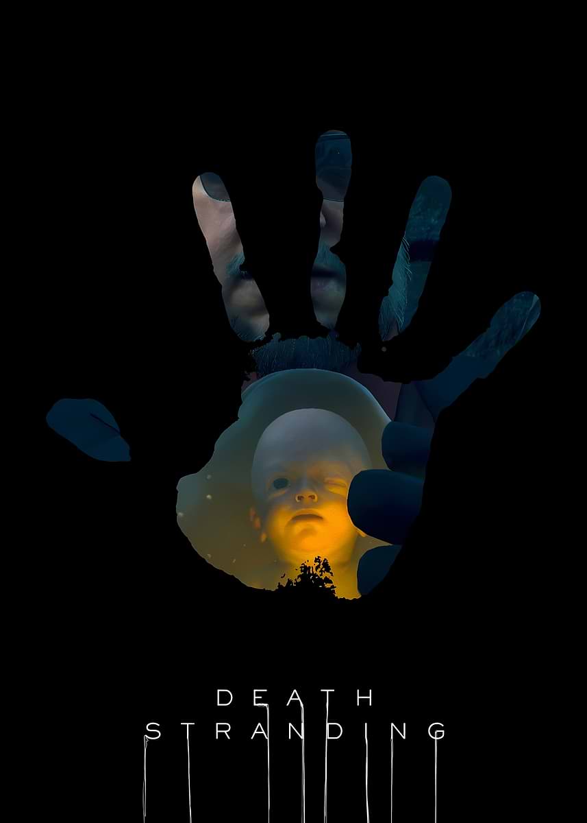 'Death Stranding Handprint Baby Poster' Poster, picture, metal print ...