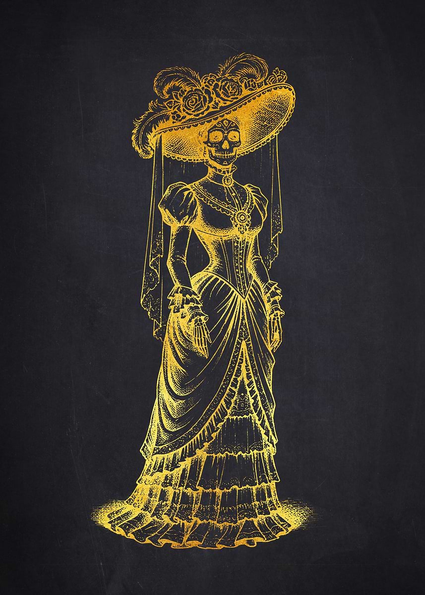 'Dia de los Muertos Catrina' Poster, picture, metal print, paint by ...