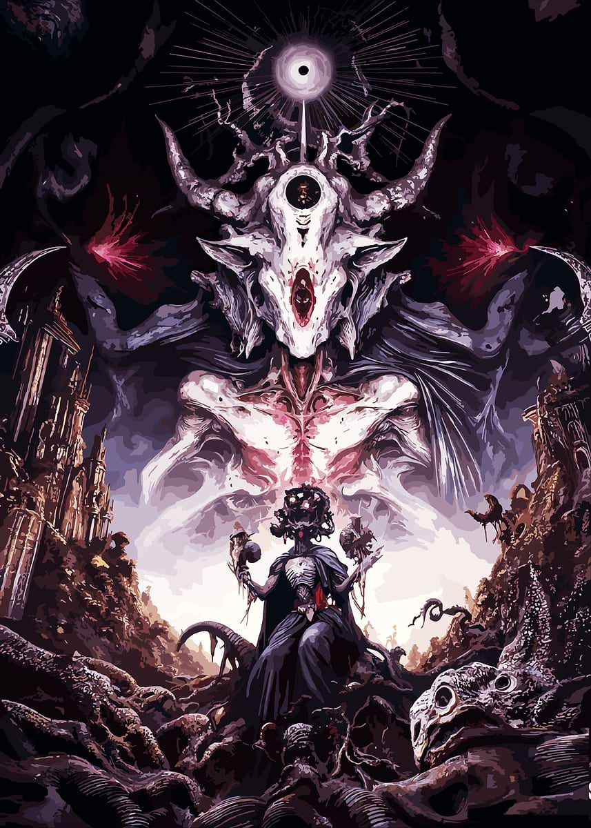 'Demonic Entity with Eldritch Horrors' Poster, picture, metal print ...
