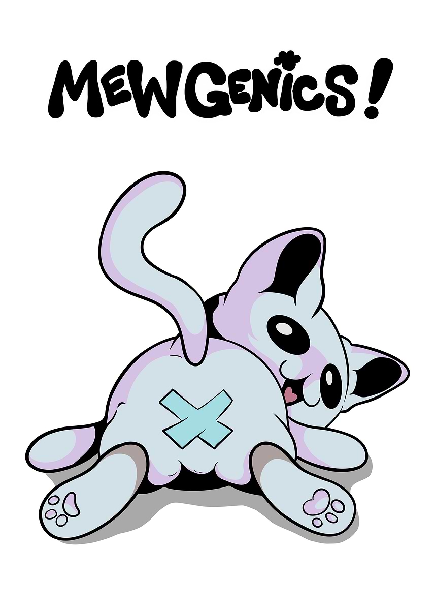 'Cute Mewgenics Cat Character' Poster, picture, metal print, paint by ...