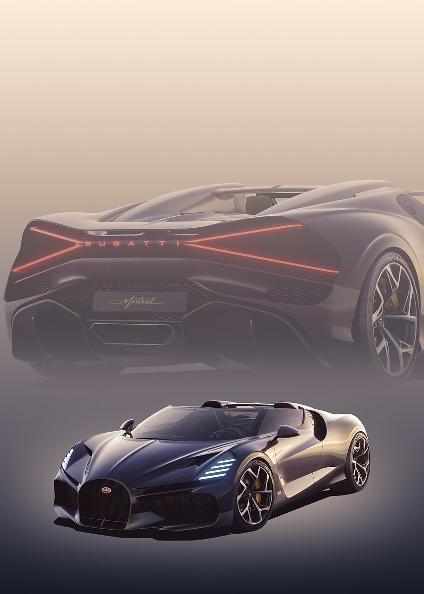 'Bugatti Mistral Roadster' Poster, picture, metal print, paint by ...