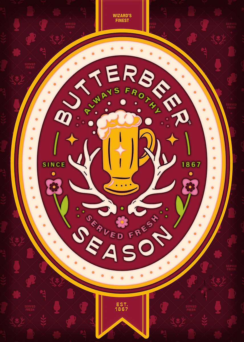 'Butterbeer Season: A Frothy Delight' Poster, picture, metal print ...