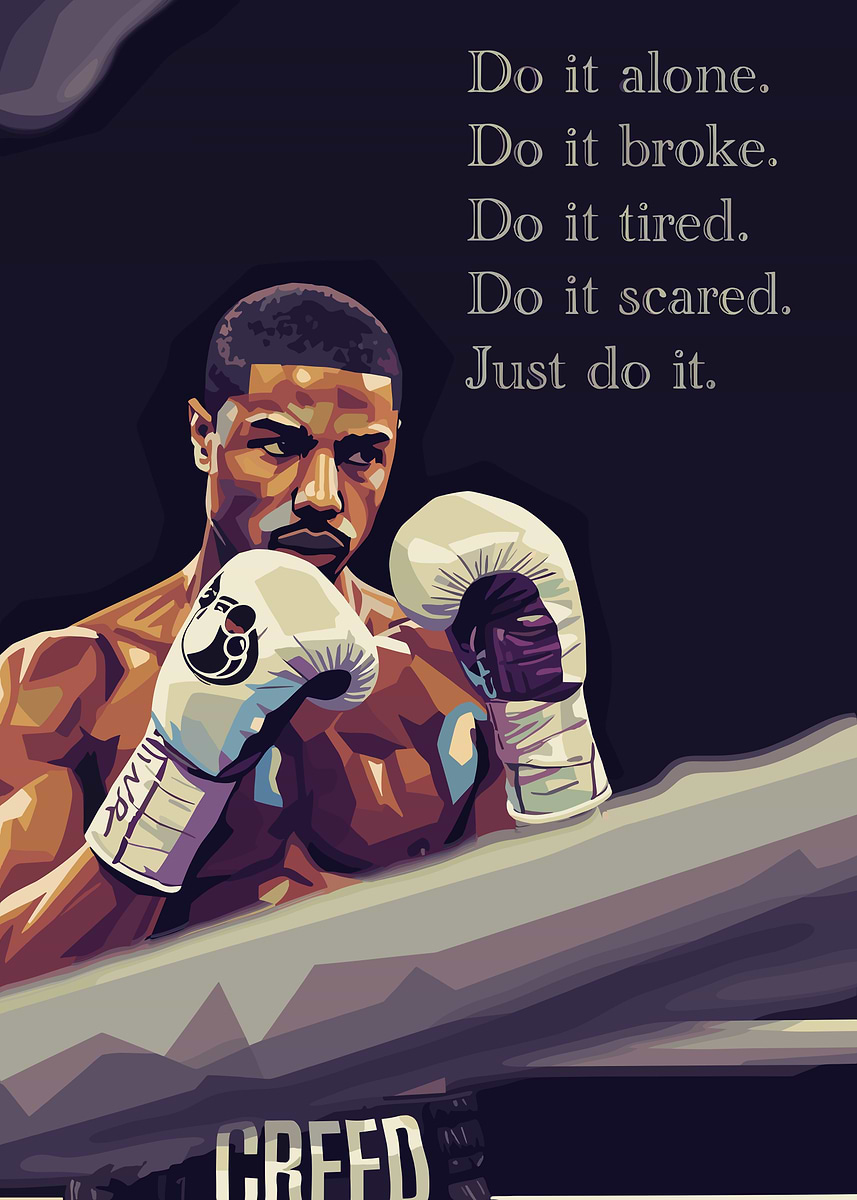 'Creed Boxer Motivational Poster' Poster, picture, metal print, paint ...