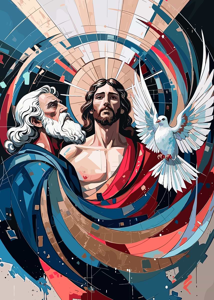 'The Holy Trinity in Abstract Style' Poster, picture, metal print ...