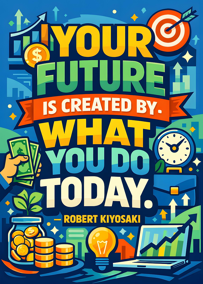 'Your Future is Created by What You Do Today' Poster, picture, metal ...