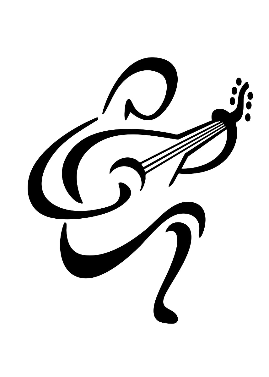 'Musician Playing a Stringed Instrument' Poster, picture, metal print ...