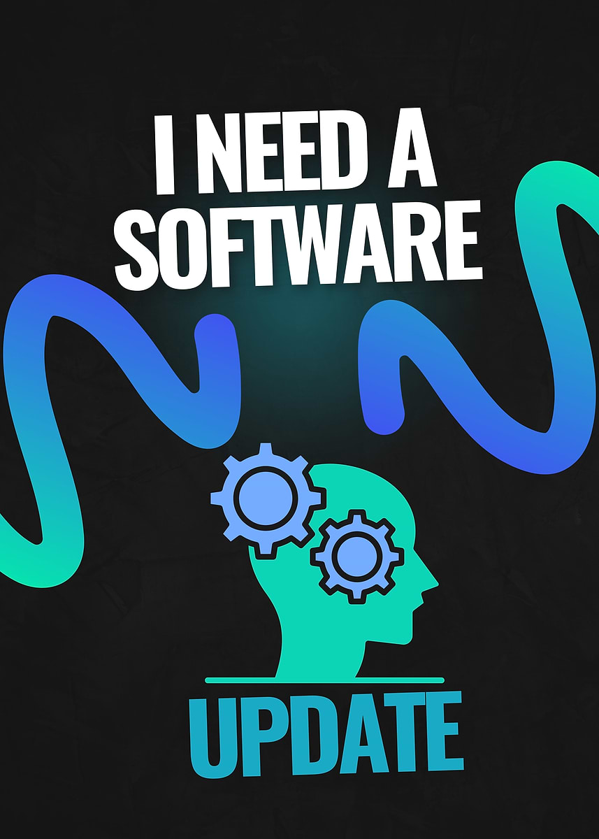 'Software Update Concept Art' Poster, picture, metal print, paint by ...